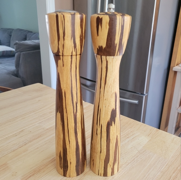 Kitchen | Tall Solid Wood Salt Shaker And Pepper Grinder Mill | Poshmark